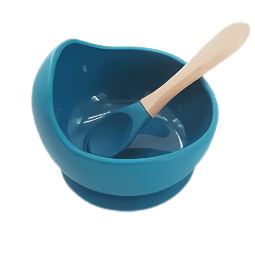 Silicone bowl and spoon set - Large – The Teething Co